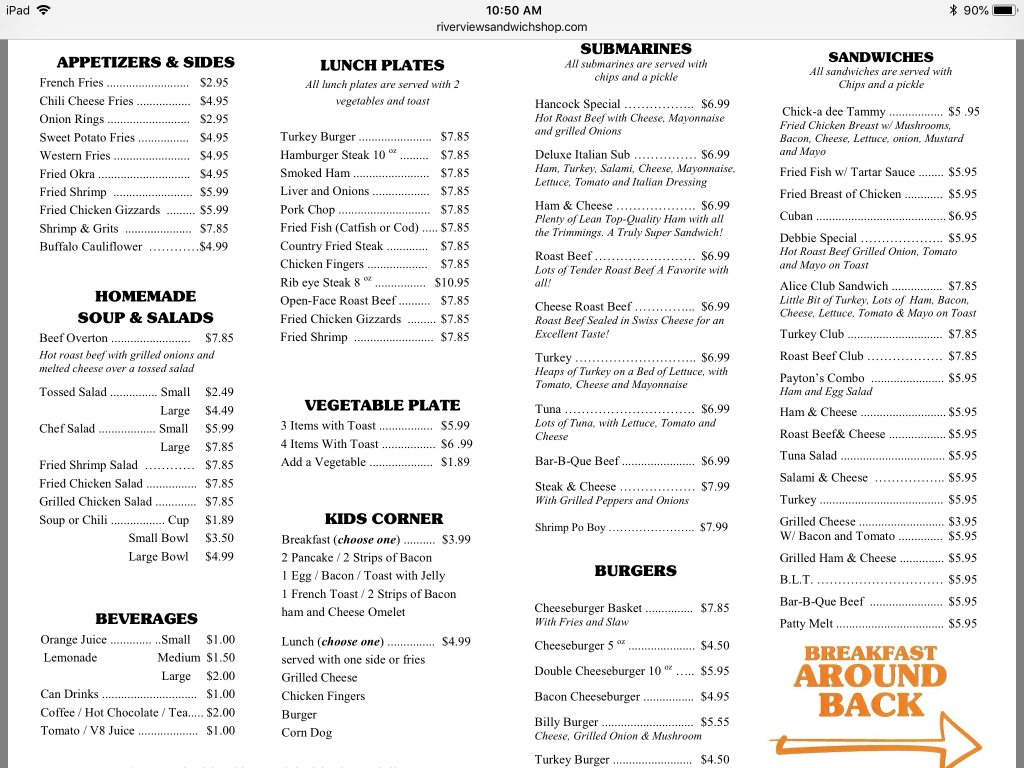 Riverview Sandwich Shop (Riverview) | Jeff Eats