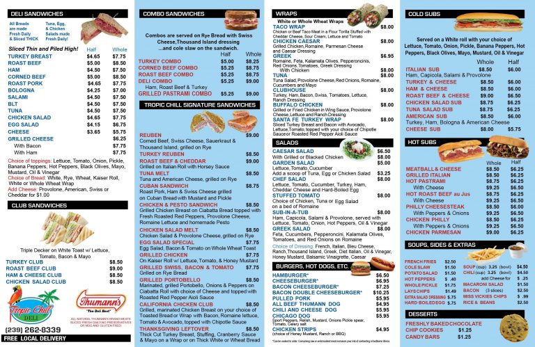 Tropic Chill Deli (Naples) | Jeff Eats