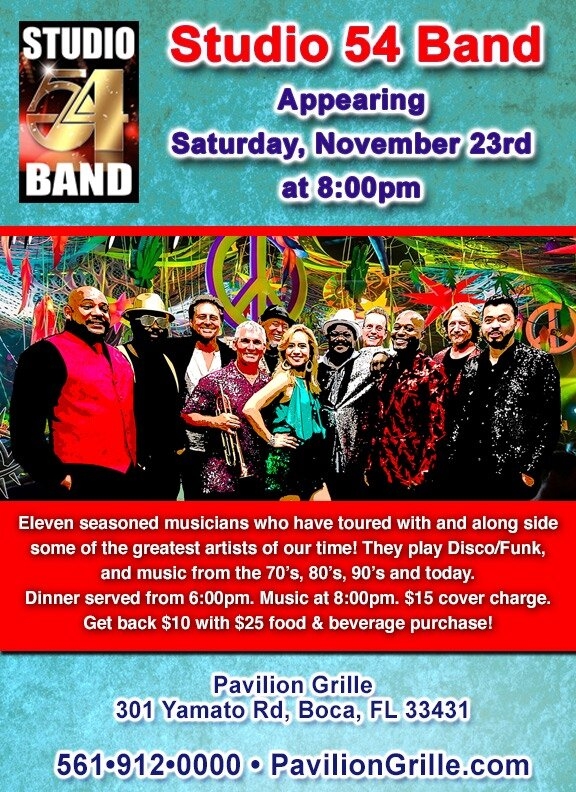 Studio 54 Band (Pavilion Grille- Boca Raton) | Jeff Eats