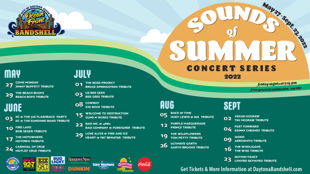 Daytona Beach Oceanfront Bandshell- Sounds Of Summer Concert Series ...