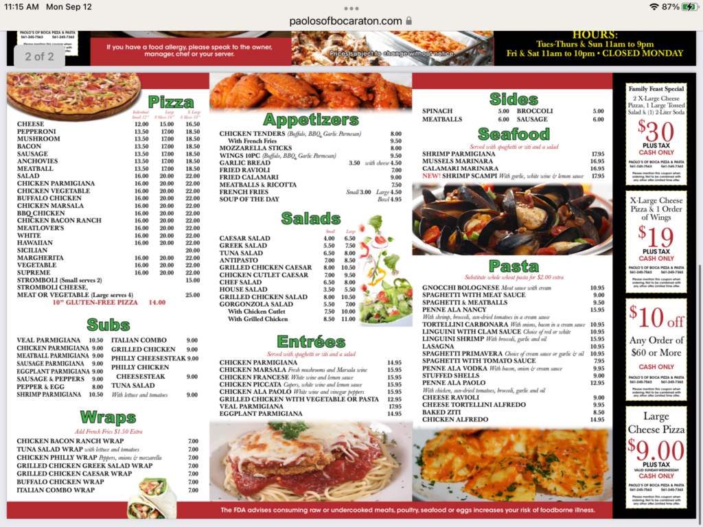 Paolo’s Of Boca (Boca Raton) | Jeff Eats