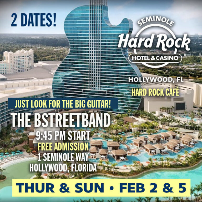 THE BSTREET BAND (Tampa/2- Hollywood/2- Plantation/1- Coconut Creek/1 ...