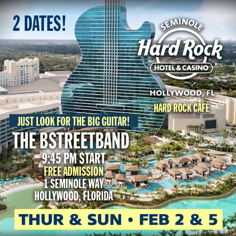 THE BSTREET BAND (Tampa/2- Hollywood/2- Plantation/1- Coconut Creek/1 ...