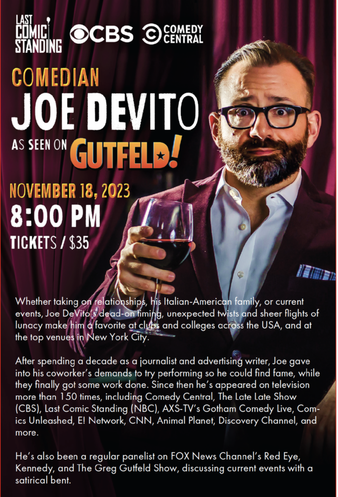 Comedian- Joe DeVito / Saturday, November 18th, 2023 @ Pompano Beach ...